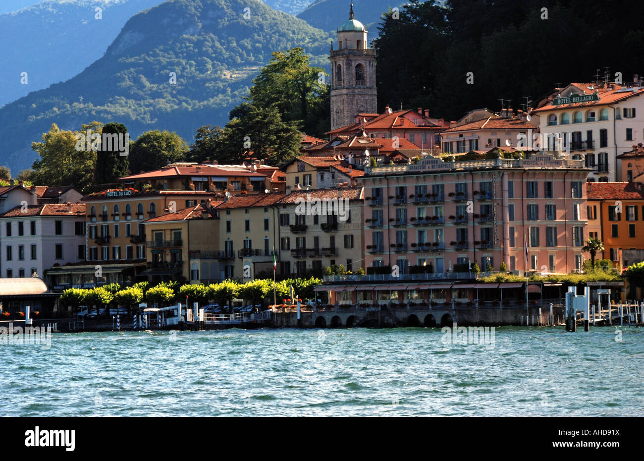 A view of Bellagio from the lake Stock Photo - Alamy