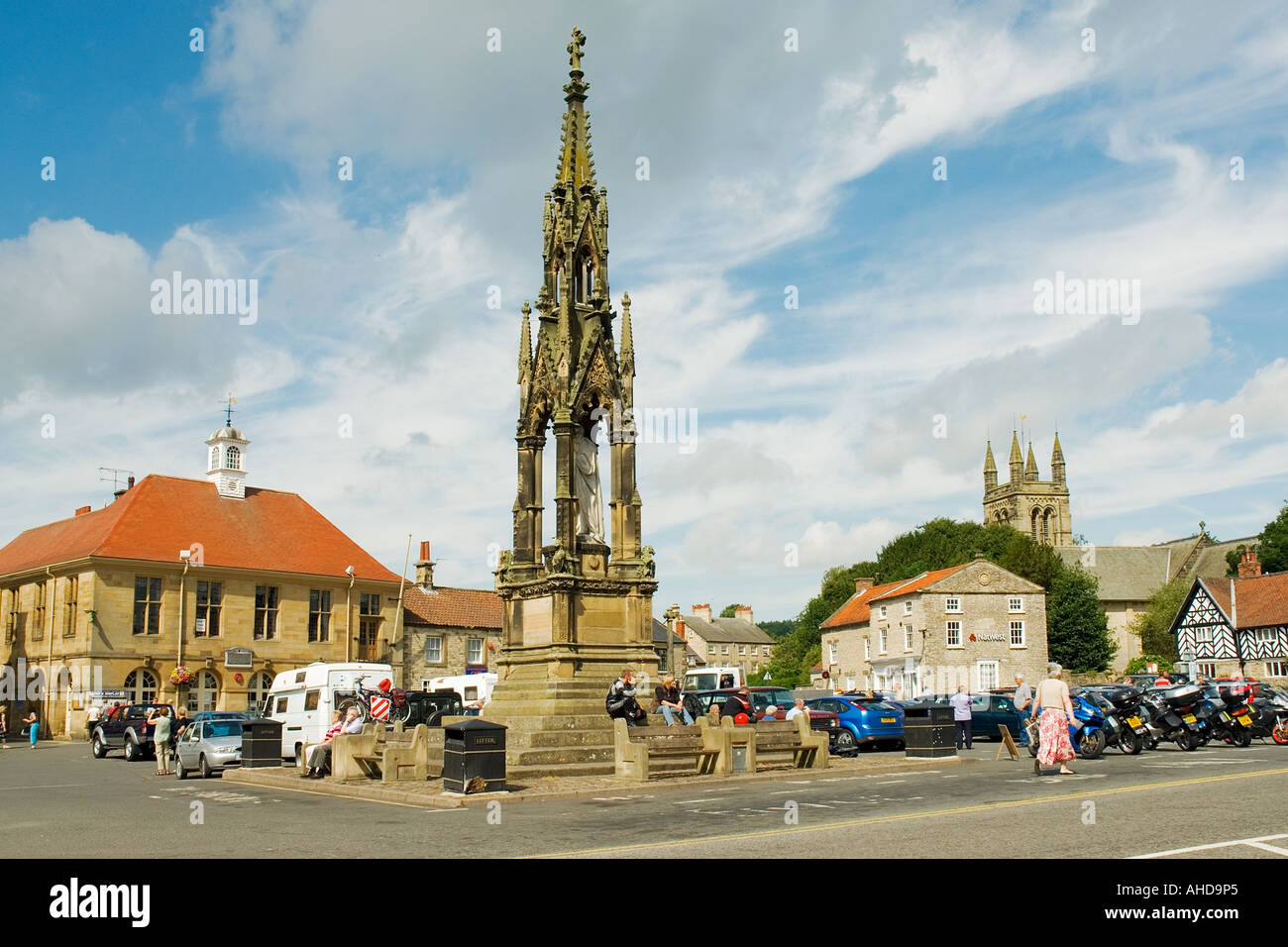 Memorial in the town centre square at Helmsley North Yorkshire England ...