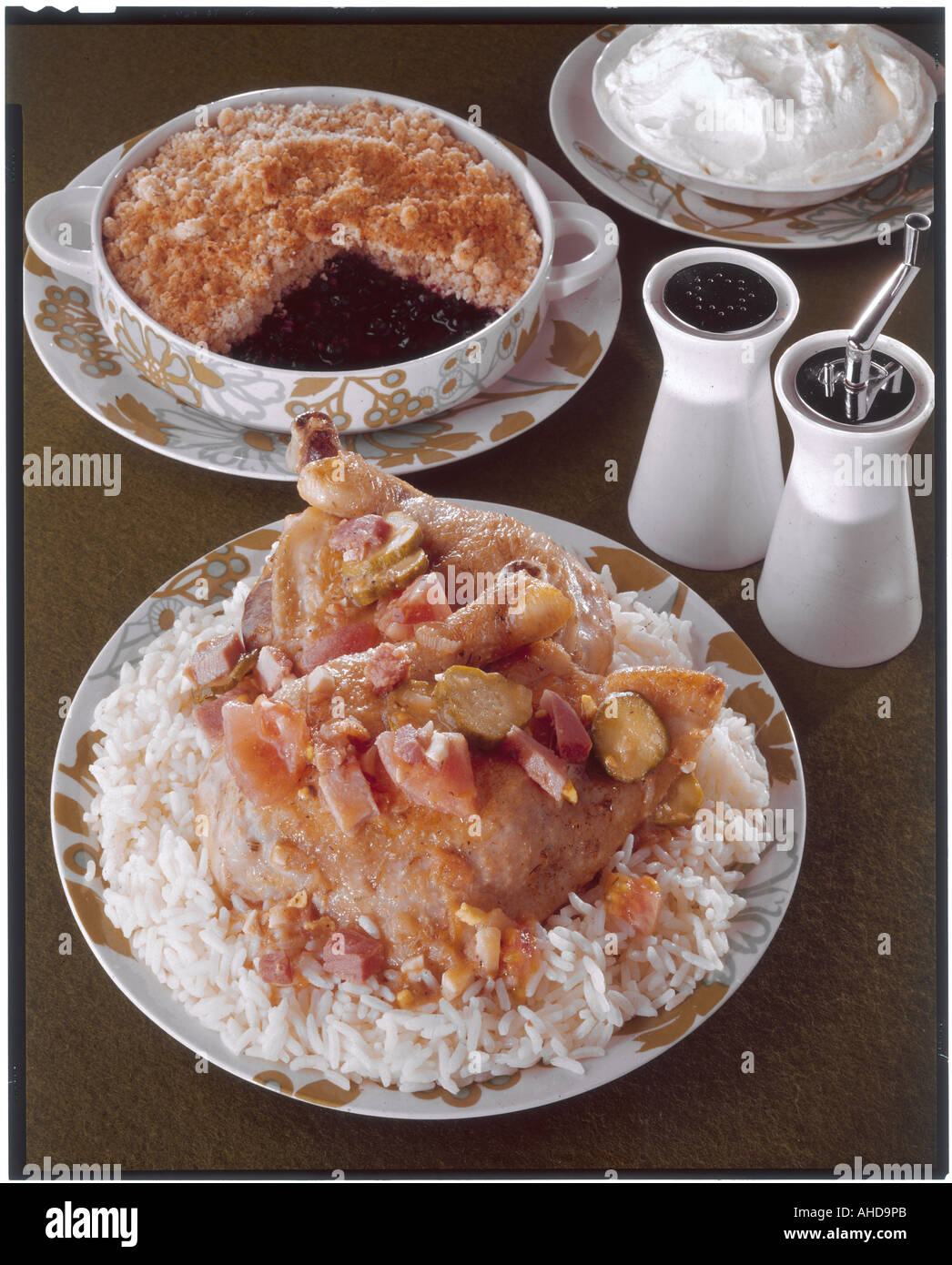 Indian Meal 1970s Stock Photo - Alamy