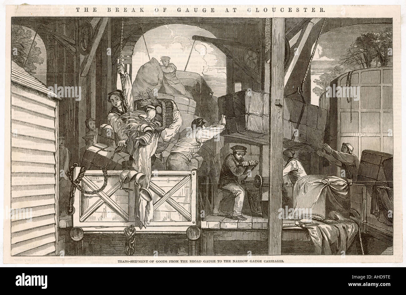 Rail Break Of Gauge Stock Photo - Alamy