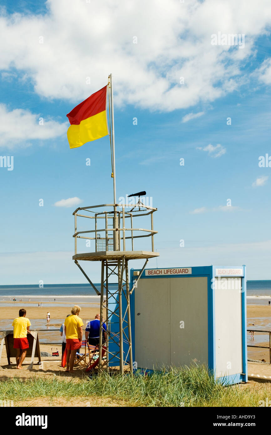 Beach Lifeguard station Skegness Lincolnshire England Stock Photo - Alamy