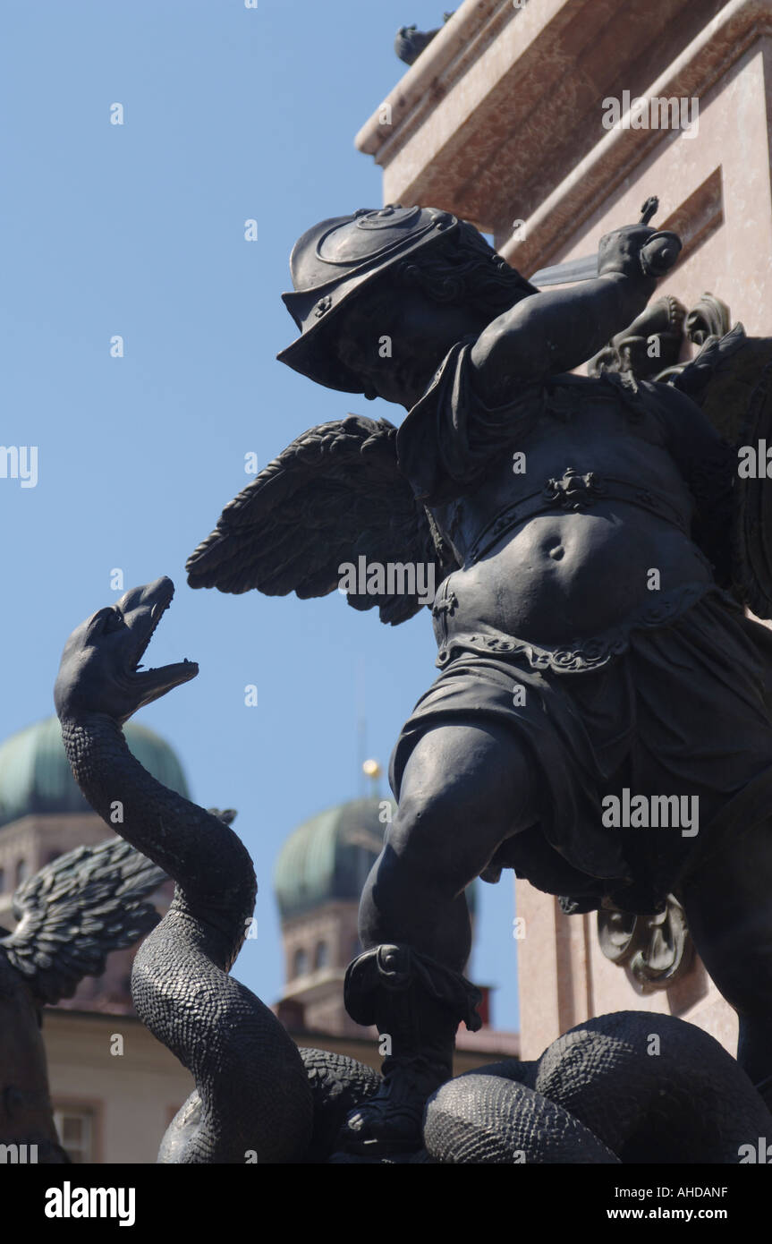 Statue Marienplatz Munich Bavaria Germany Stock Photo - Alamy