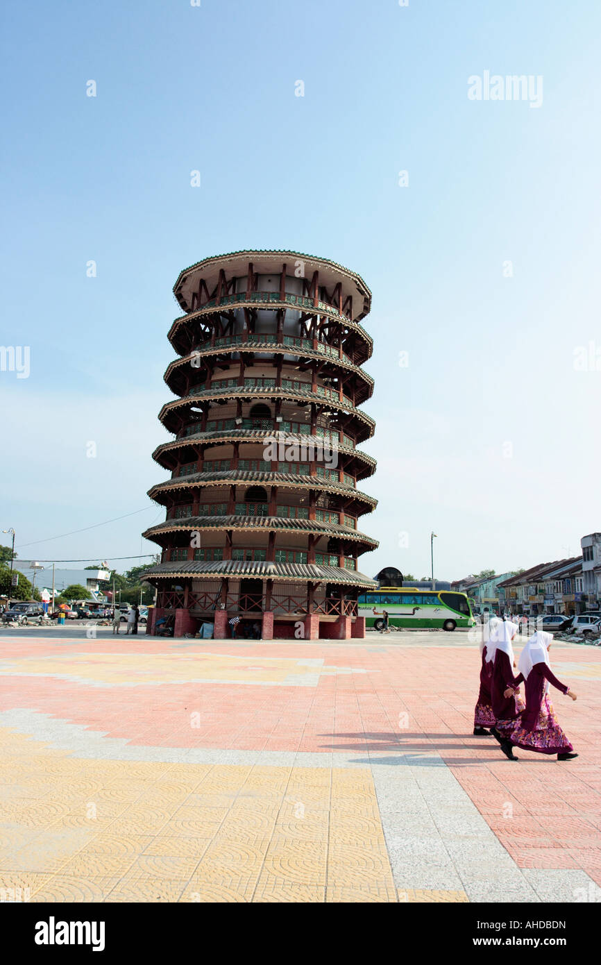 The leaning clock tower of Teluk Intan in Perak Malaysia Stock Photo ...