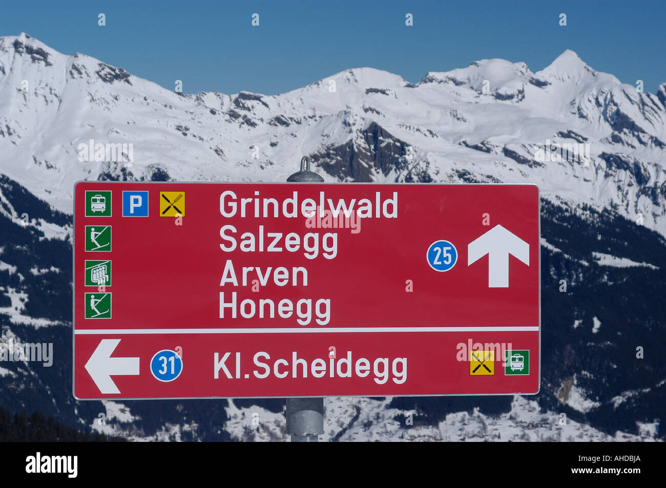 Grindelwald sign hi-res stock photography and images - Alamy