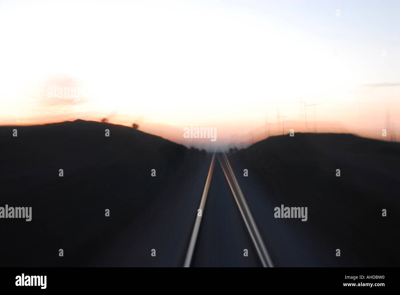 Railway, railroad, high speed, velocity Stock Photo - Alamy