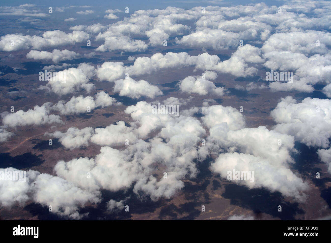Low lying clouds casting its shadows over Saudi Arabian desert Stock ...