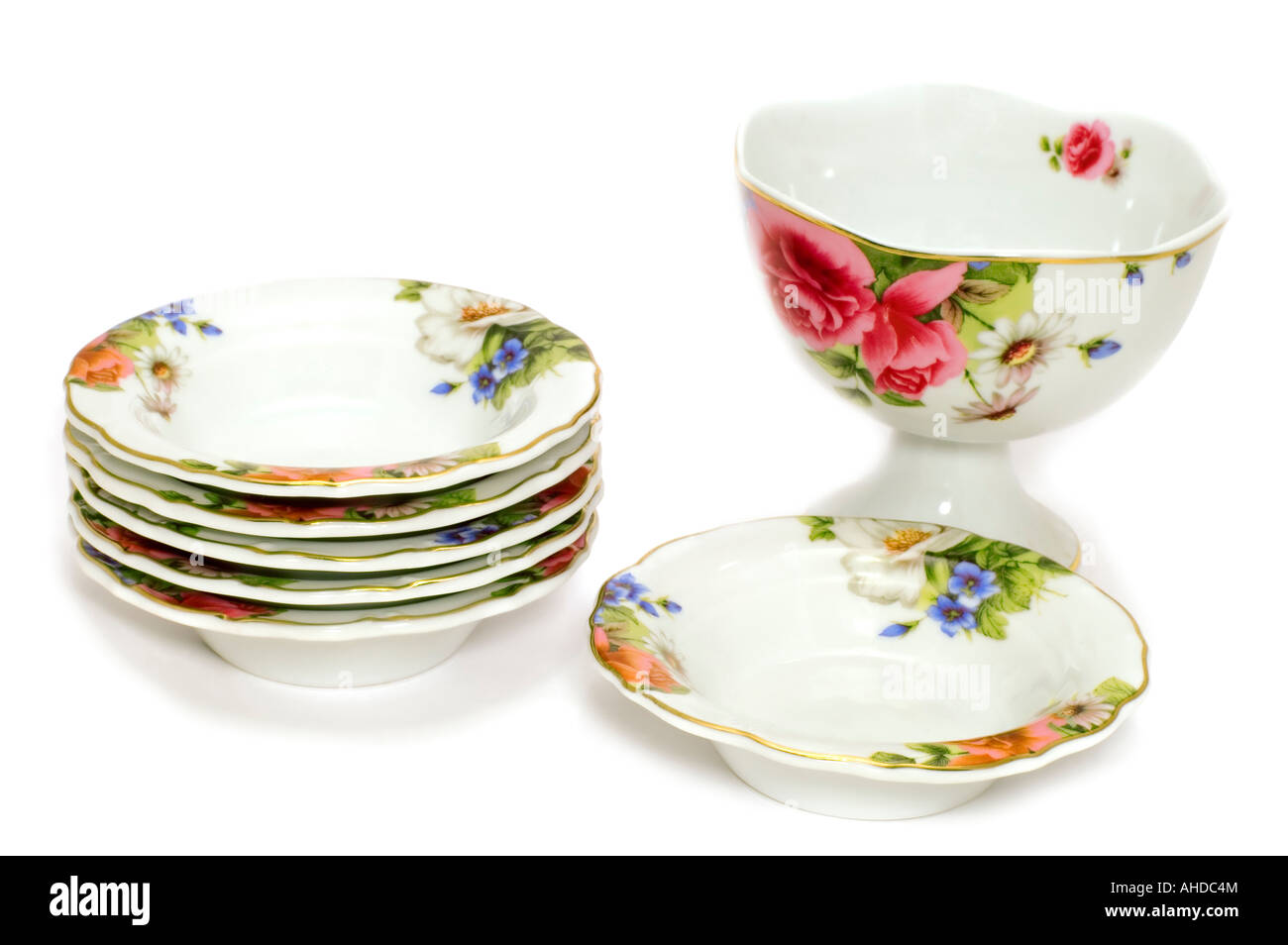 series object on white jam dish Stock Photo - Alamy