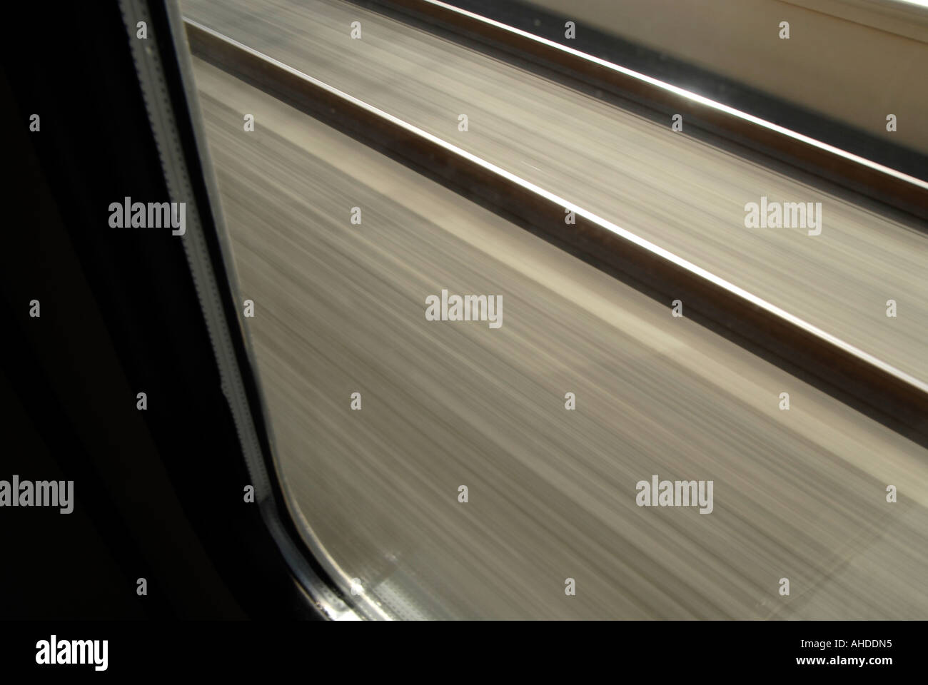 Railway, railroad, high speed, velocity. Window, train Stock Photo - Alamy