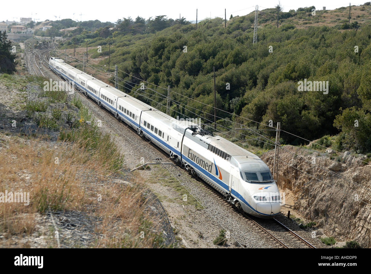 Euromed. High speed train. Spain Stock Photo - Alamy