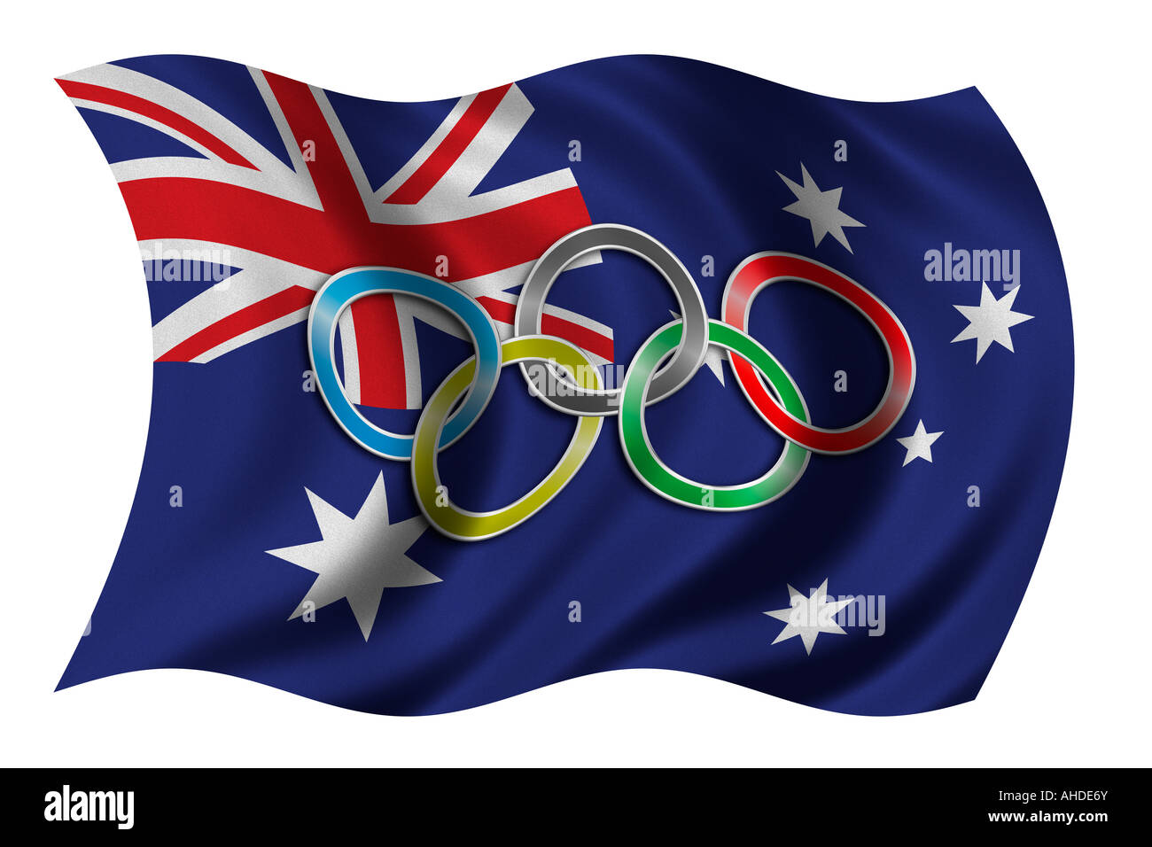 Flag australia olympic rings hi-res stock photography and images - Alamy