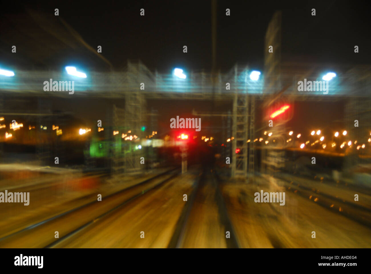 Tunnel. Railway, railroad, high speed, velocity Stock Photo - Alamy