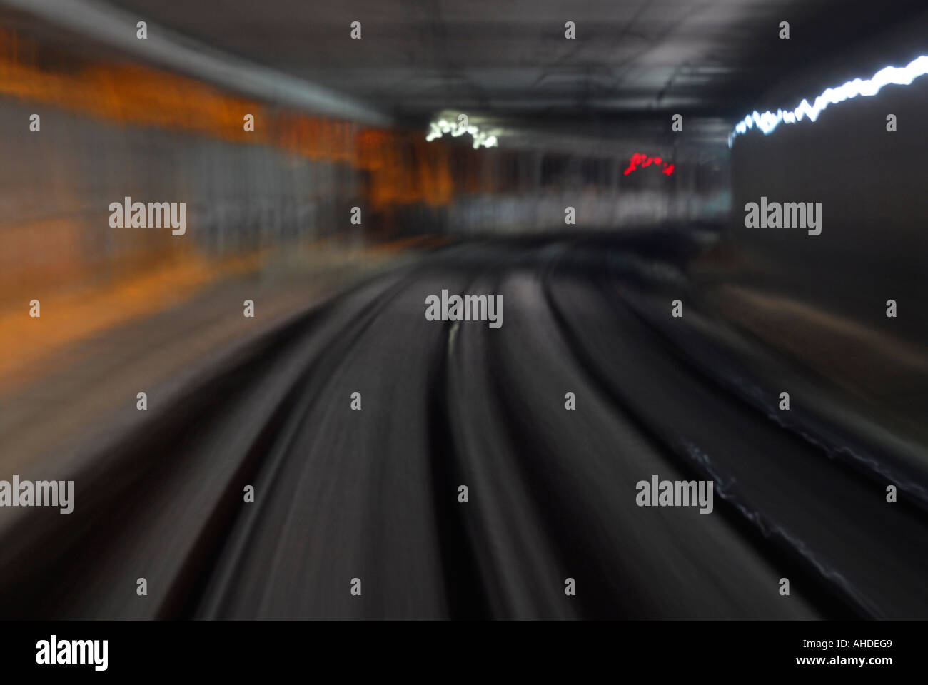 Tunnel. Railway, railroad, high speed, velocity Stock Photo - Alamy