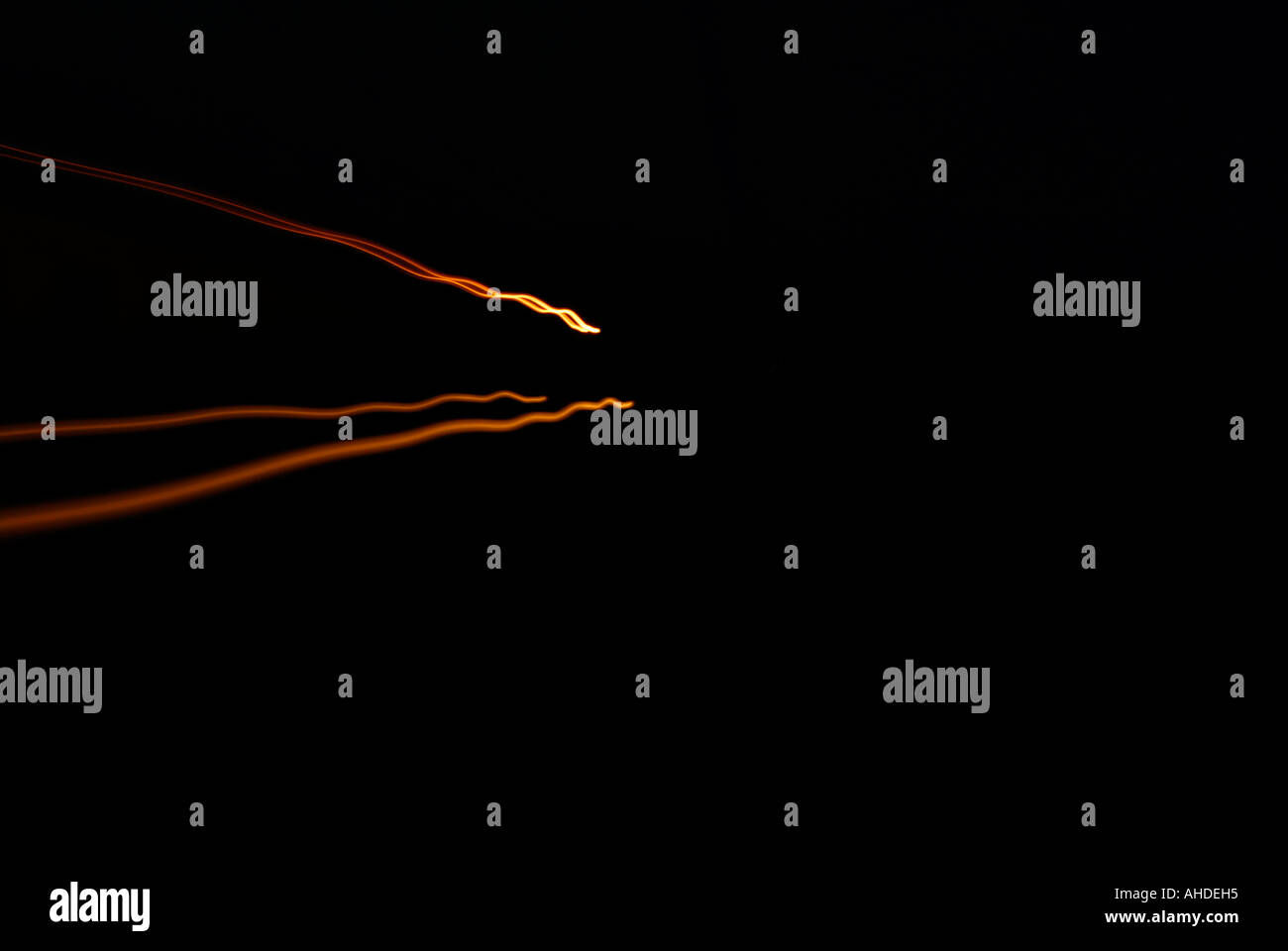 Train in the night. Lights. Railroad, railway Stock Photo - Alamy