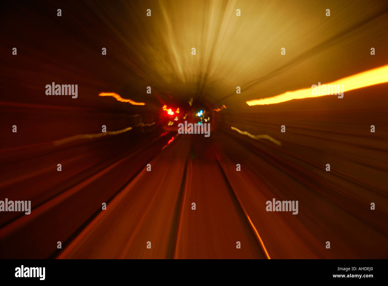 Tunnel. Railway, railroad, high speed, velocity Stock Photo - Alamy