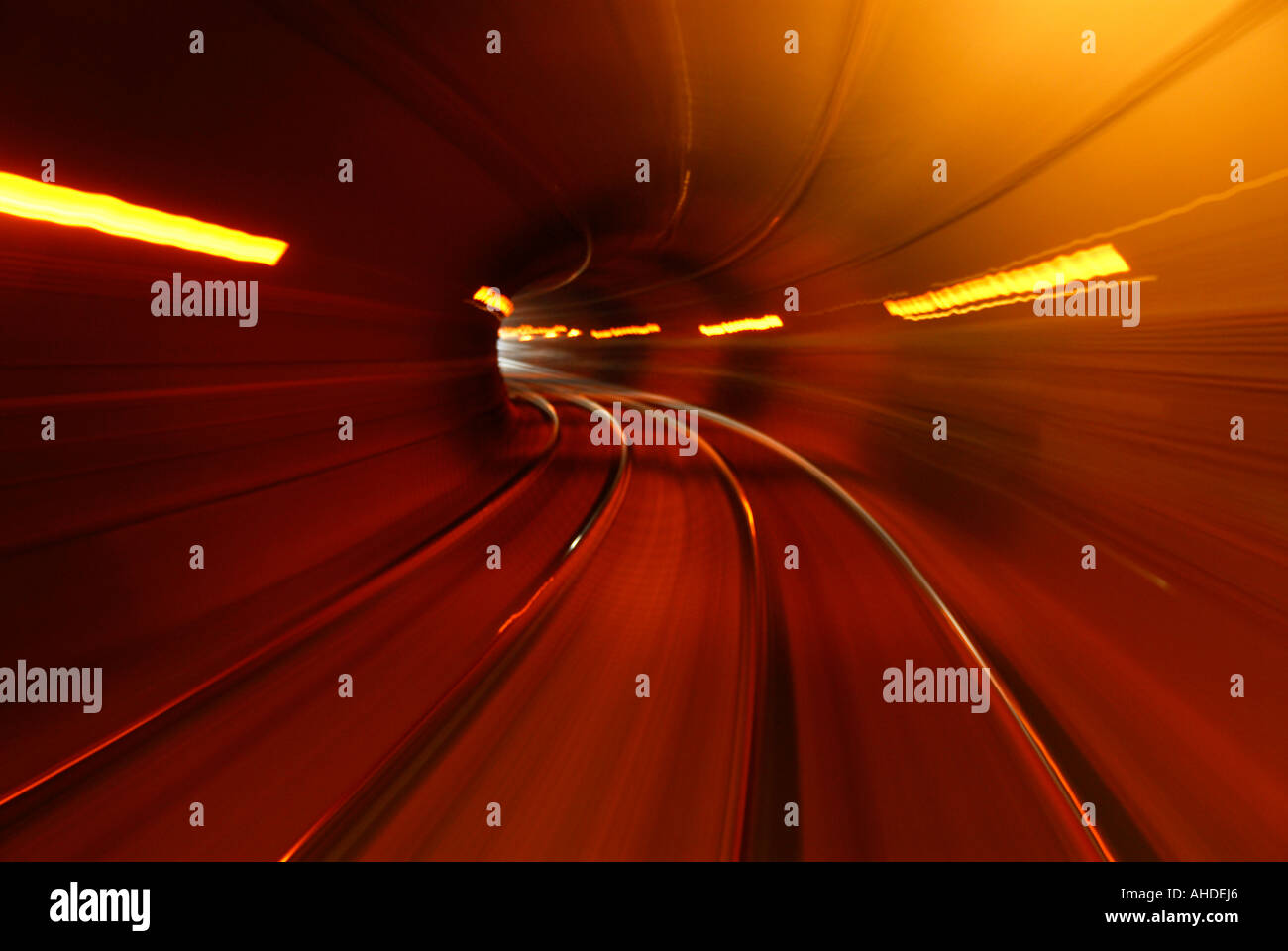 Tunnel. Railway, railroad, high speed, velocity Stock Photo - Alamy