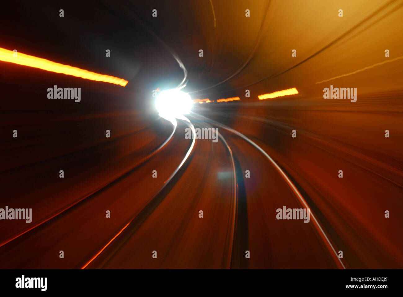 Tunnel. Railway, railroad, high speed, velocity Stock Photo - Alamy