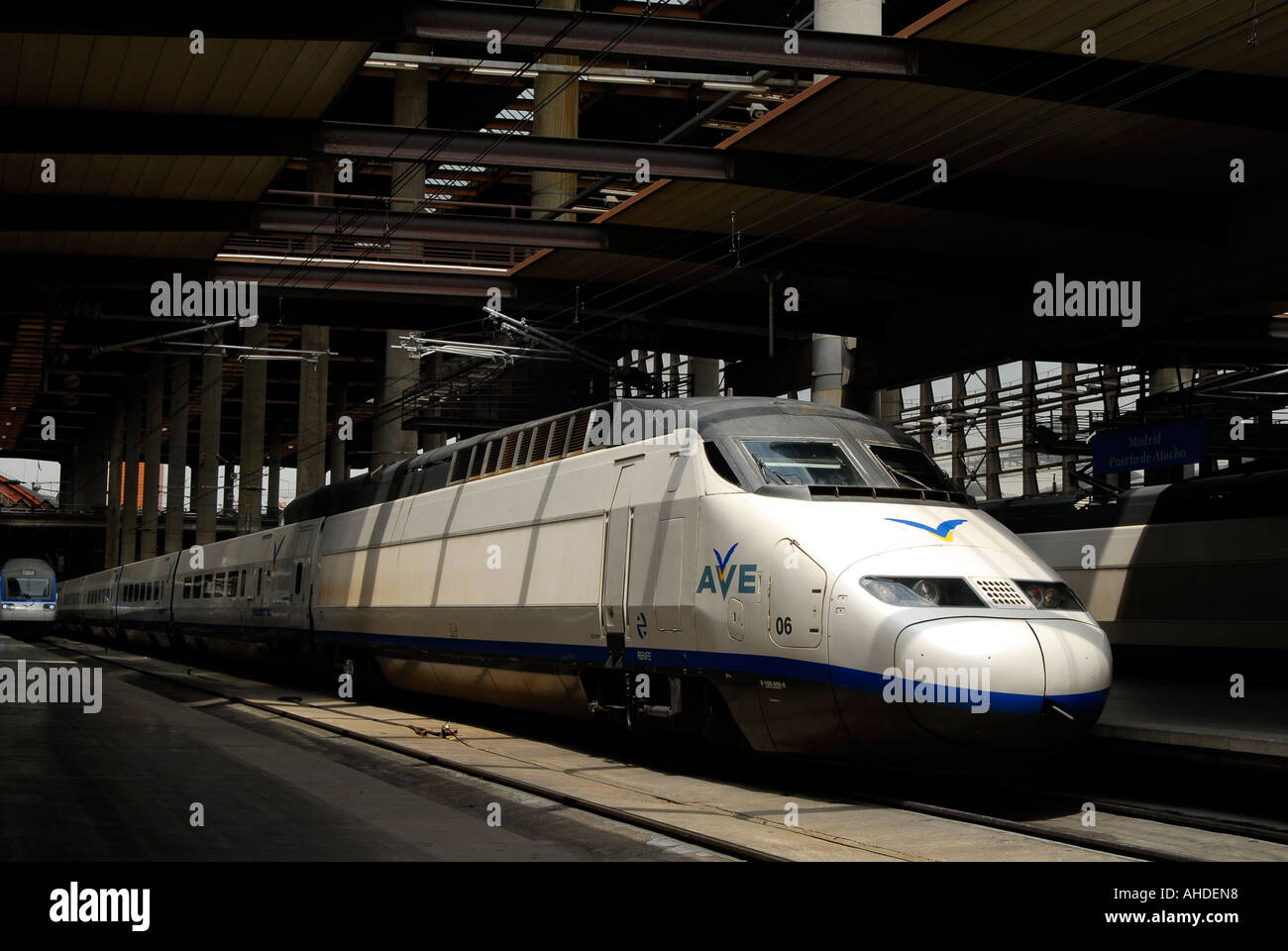 Ave Spain High speed train. Spain Madrid Puerta de Atocha station Renfe ...