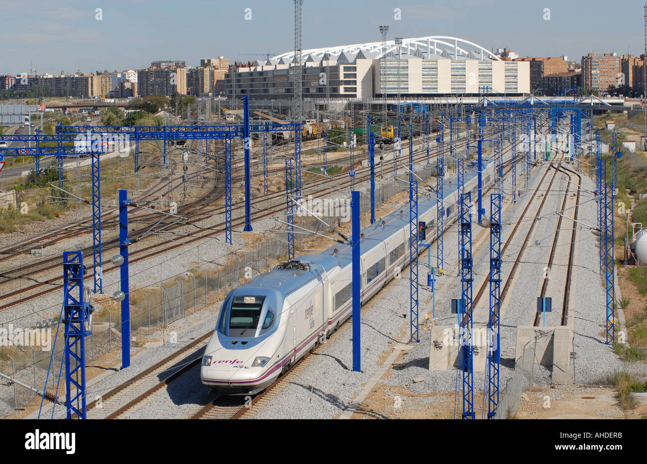 Ave Talgo. High speed train. Spain. Zaragoza Stock Photo - Alamy