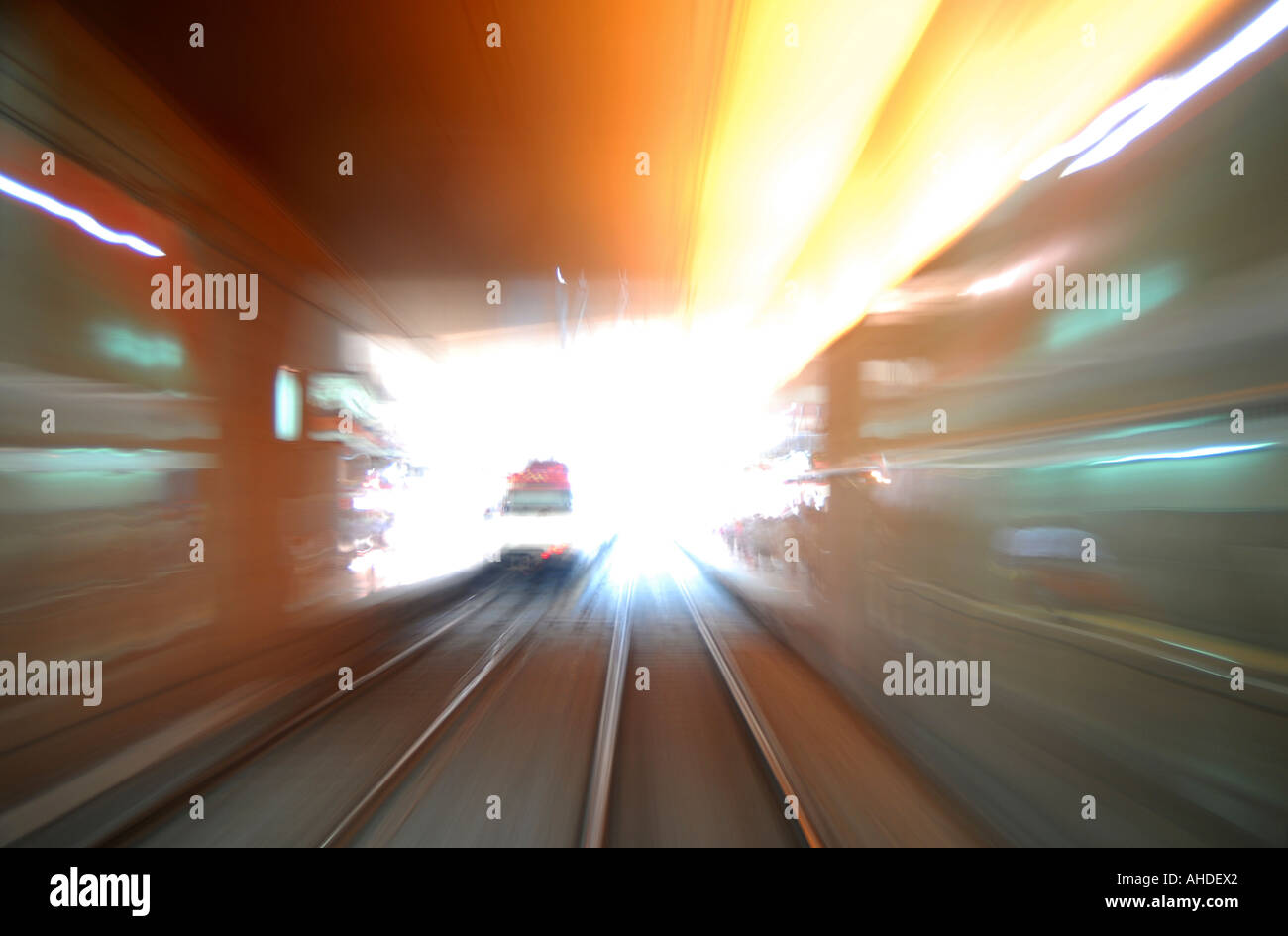 Tunnel. Railway, railroad, high speed, velocity Stock Photo - Alamy