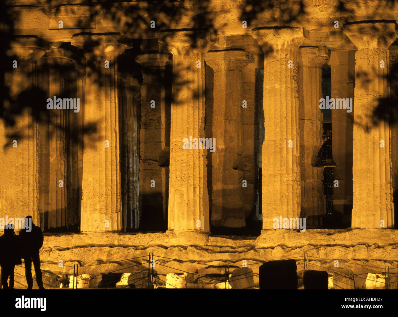 Concordia Temple at night Temple s Valley Agrigento Sicily Italy Stock ...