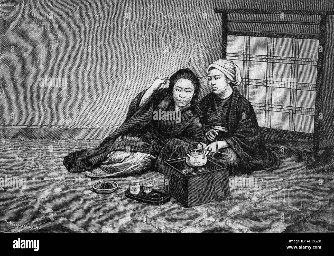 Historical japanese women Black and White Stock Photos & Images - Alamy