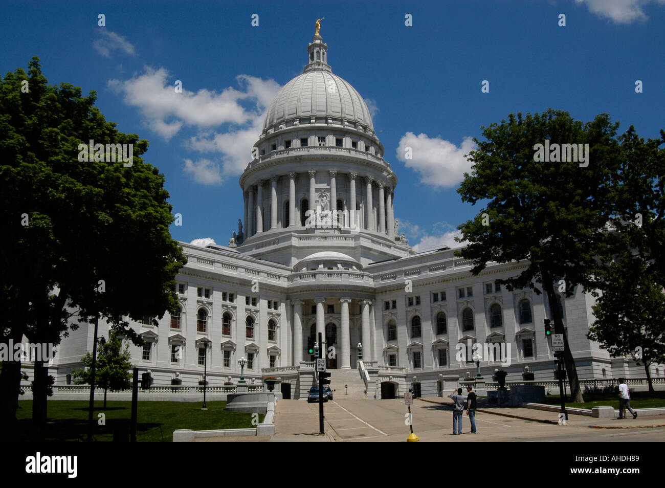 Wisconsin State Capitol Exterior in front, Madison USA Stock Photo - Alamy