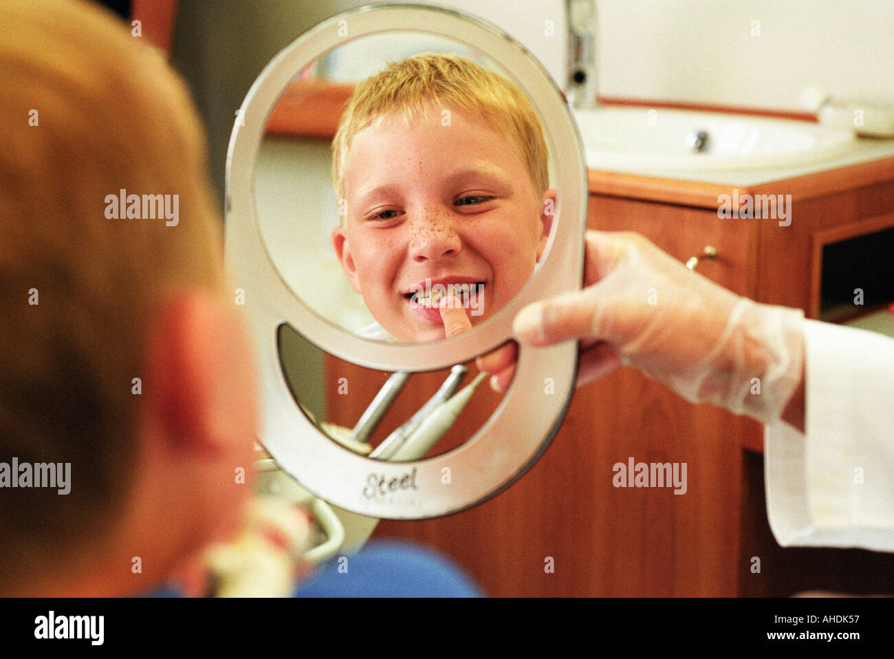 Sweden Stockholm young boy smiles after dental checkup shows no ...