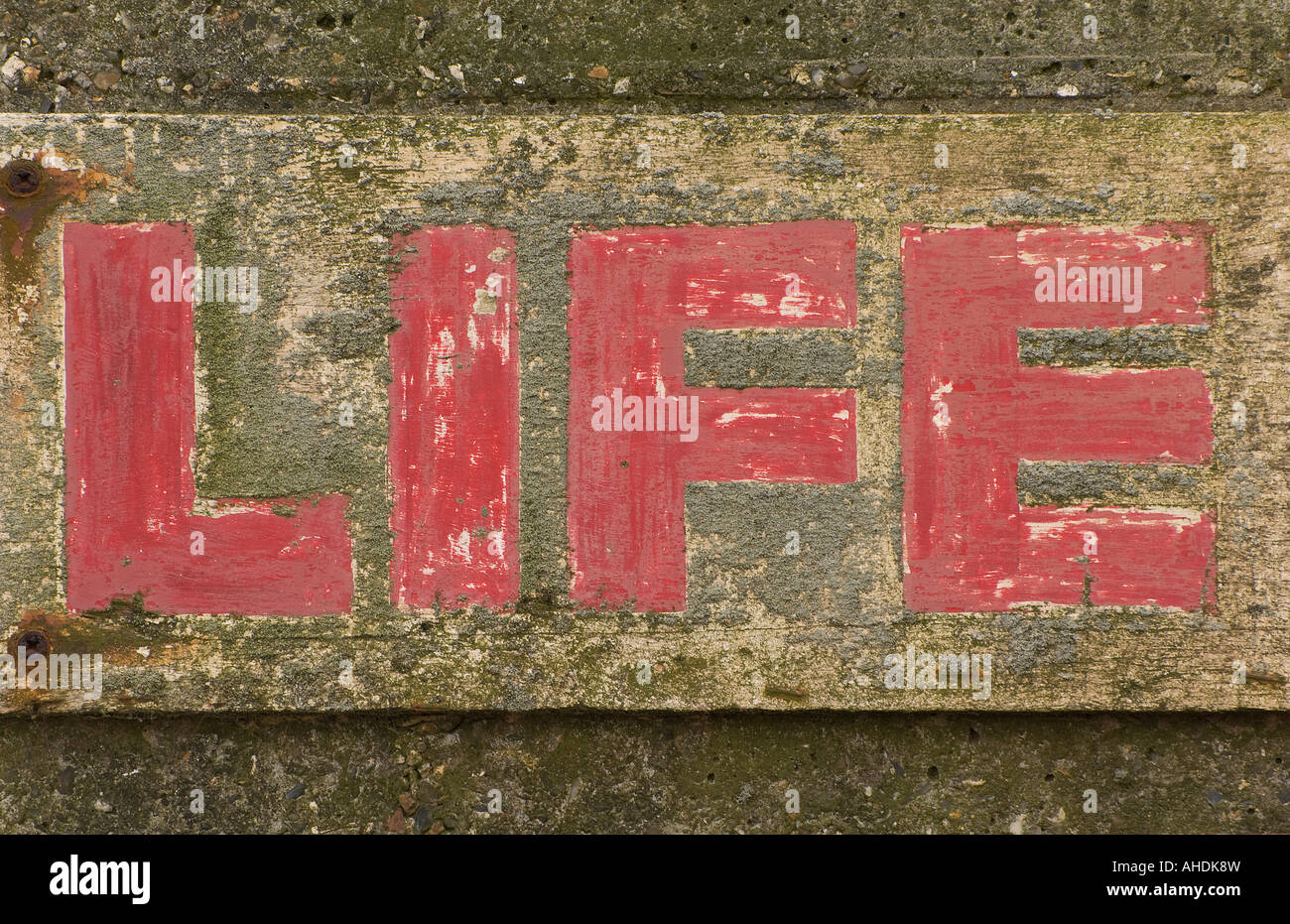life lettering on wall Stock Photo - Alamy