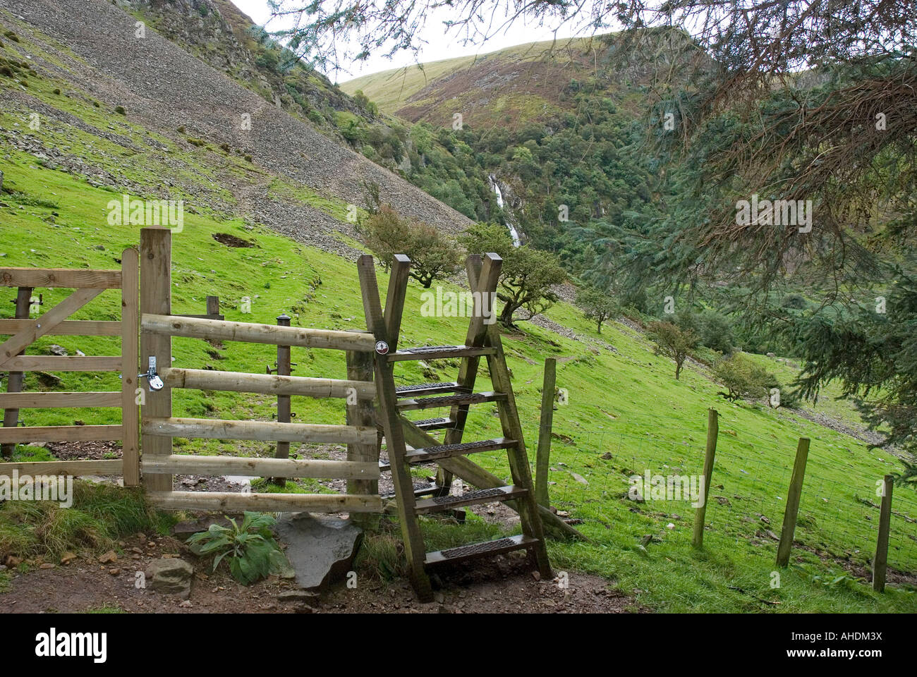 Footpath leading to aber falls Stock Photo - Alamy