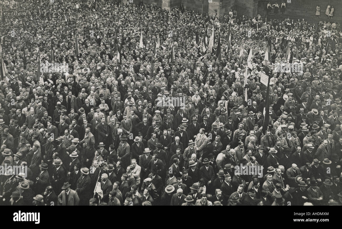 people, crowd, Germany, 1930s, 30s, 20th century Stock Photo - Alamy