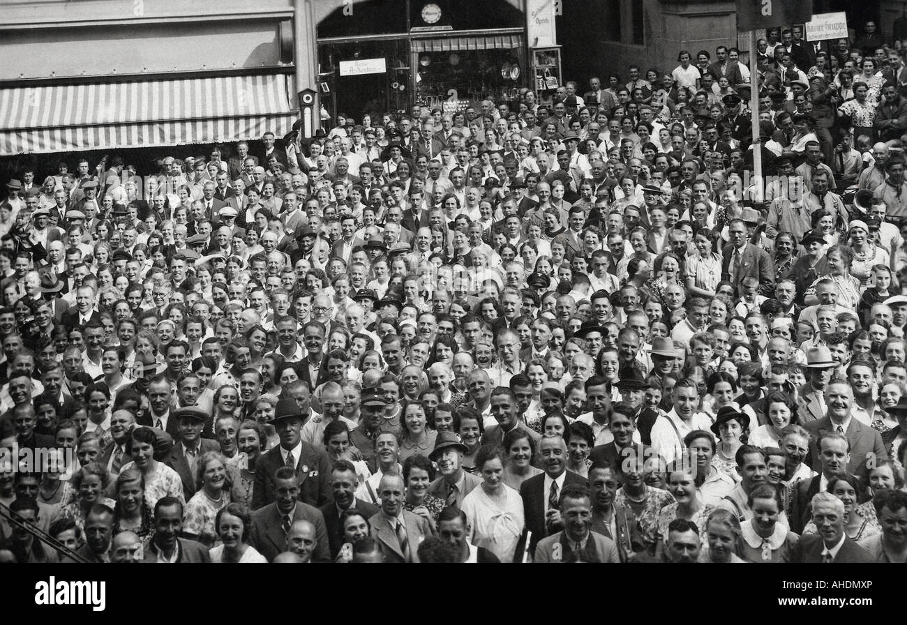 people, crowd, Germany, circa 1935 Stock Photo - Alamy