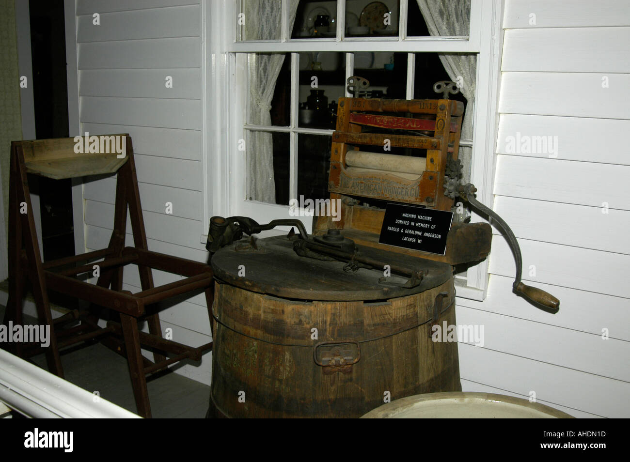 Wooden washing machine,The House of the Rock Stock Photo - Alamy