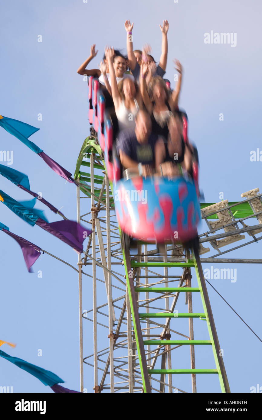 Roller coaster teens hi-res stock photography and images - Alamy