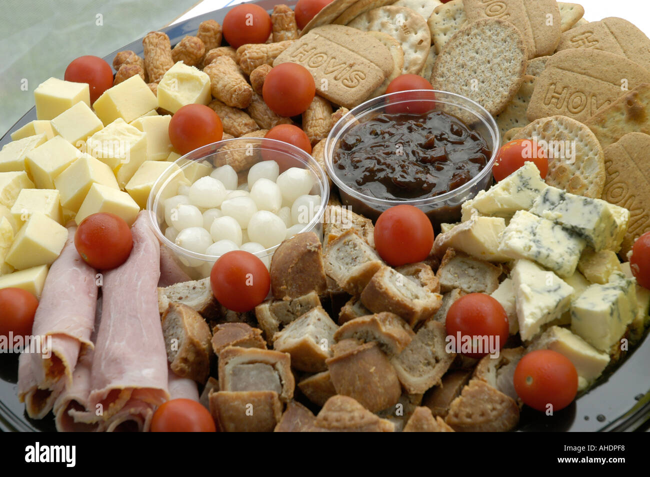 cold meat cheese and pickle buffet Stock Photo - Alamy