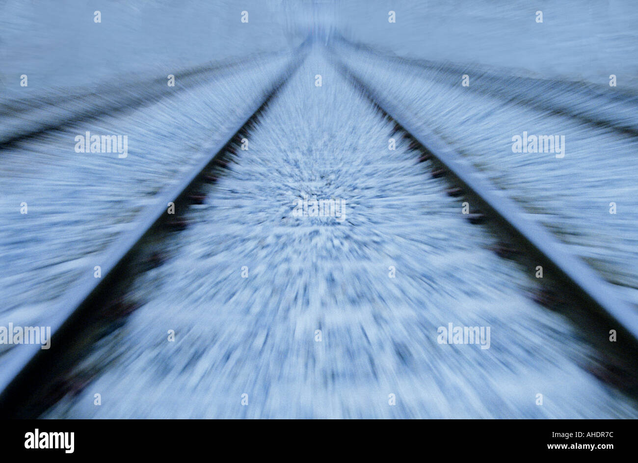 rails straight ahead Stock Photo - Alamy