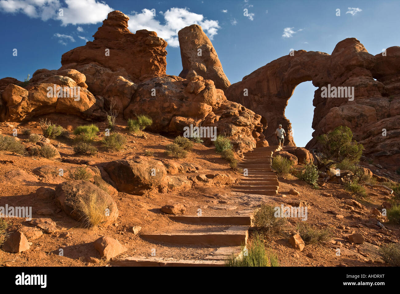 Turret Arch The Windows Arches National Park Utah Stock Photo - Alamy