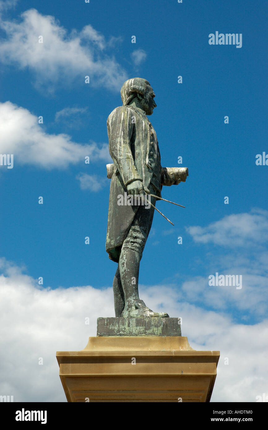 Statue of Captain Cook Whitby North Yorkshire England Stock Photo - Alamy