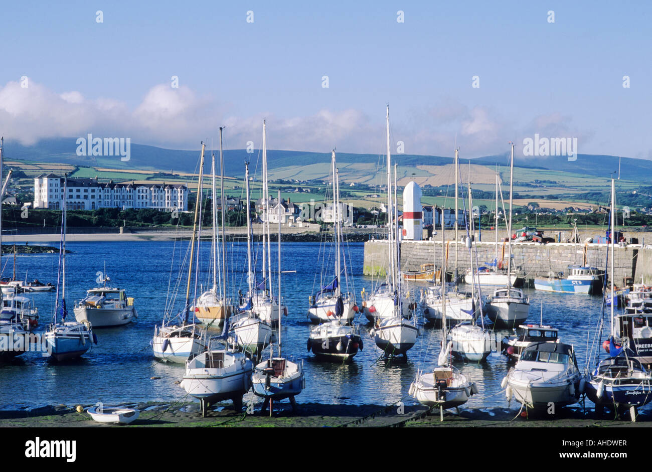Port St Mary Harbour boats vessels Isle of Man Stock Photo - Alamy