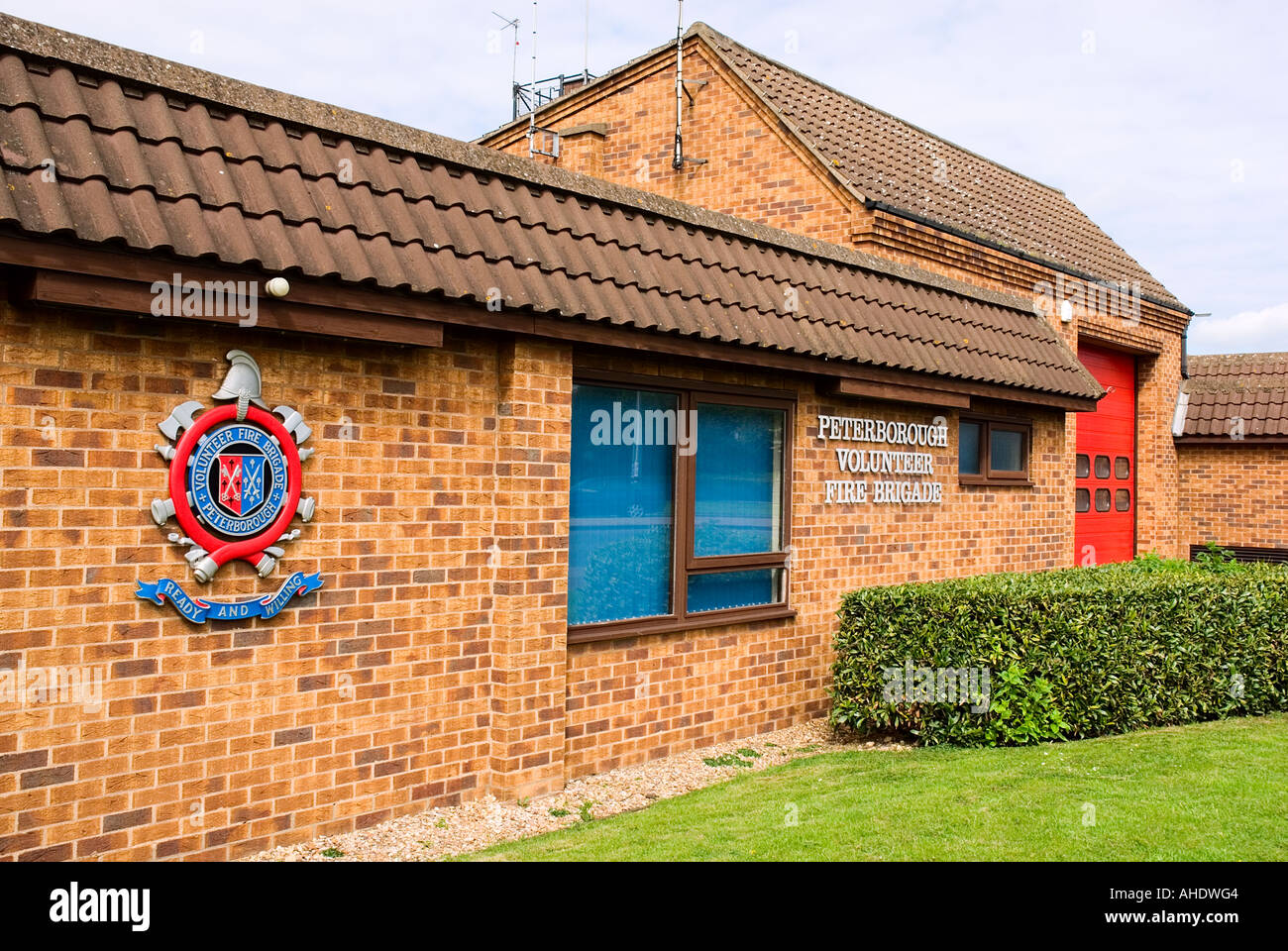 Volunteer fire brigade fire station Peterborough Cambridgeshire England ...