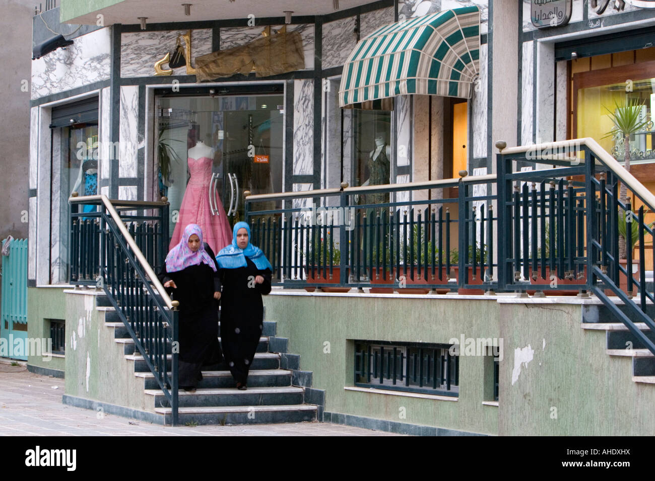 Tripoli, Libya. Libyan Women Shopping, Ben Ashour District Stock Photo ...