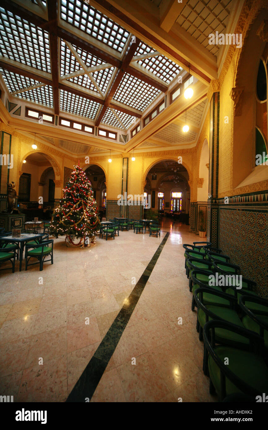 La Habana Cuba inside a colonial hotel at parque central Stock Photo ...