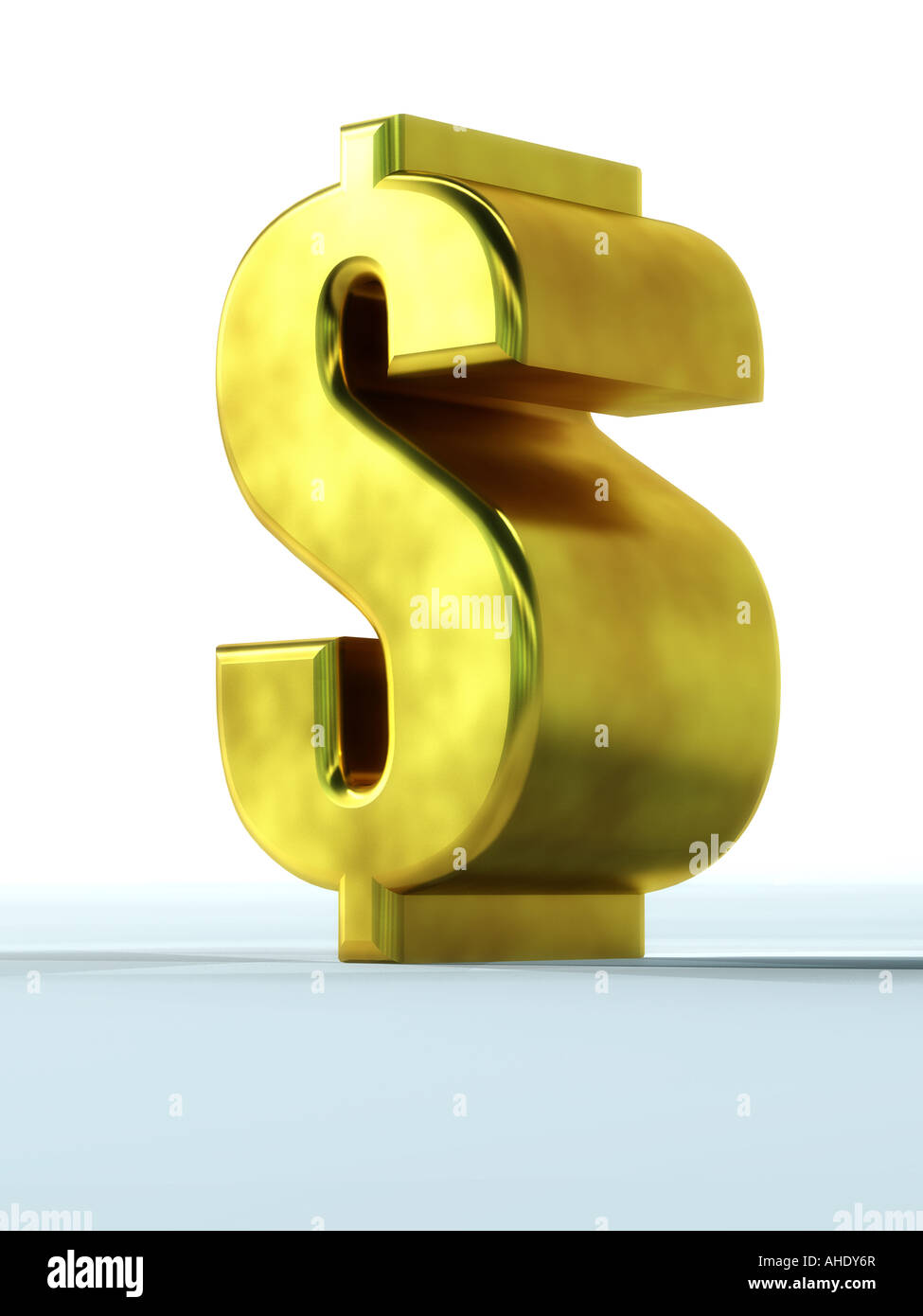 Symbol of the american money with gold color Stock Photo - Alamy