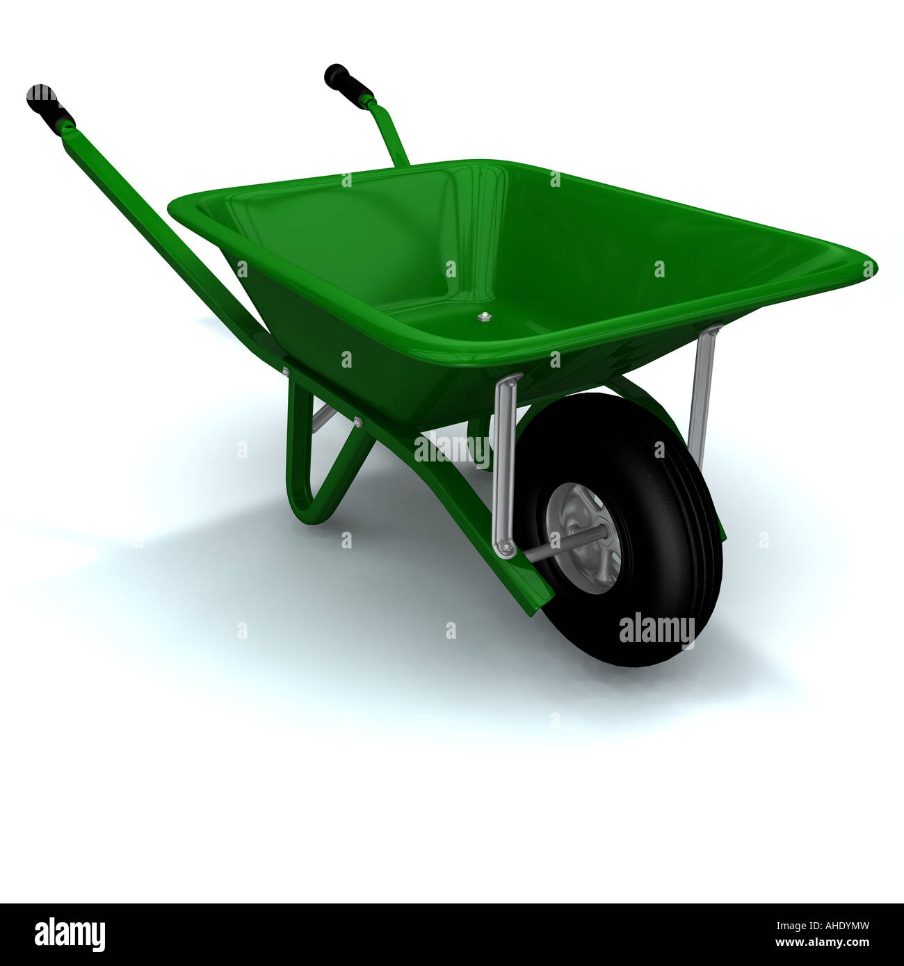 Wheelbarrow with grass Cut Out Stock Images & Pictures - Alamy