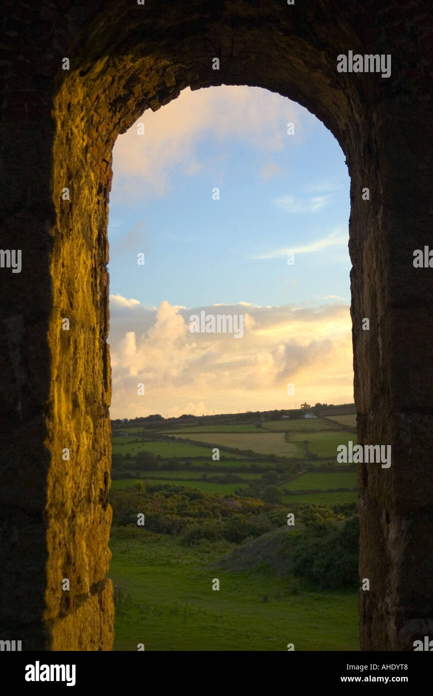 country view through archway Stock Photo - Alamy