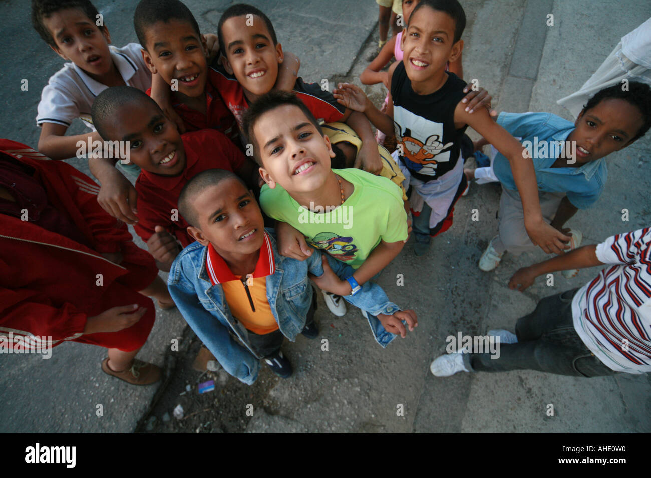 Kids in the street Stock Photo - Alamy