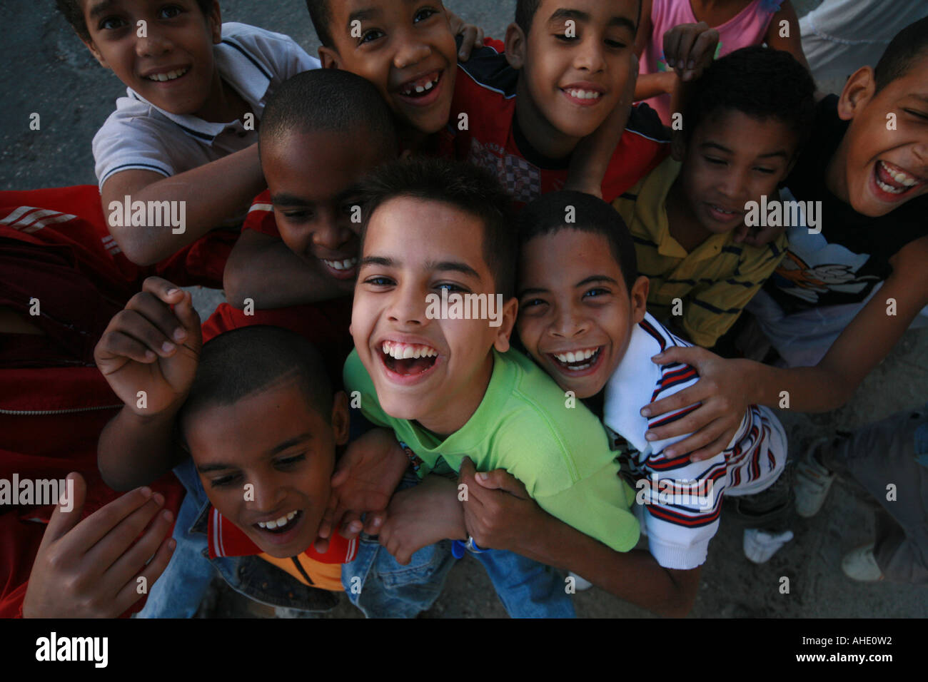 Kids in the street Stock Photo - Alamy