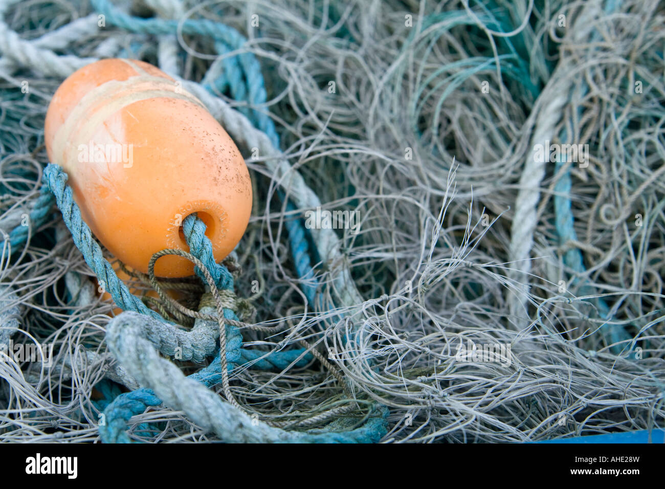 Fishing net and float Stock Photo - Alamy