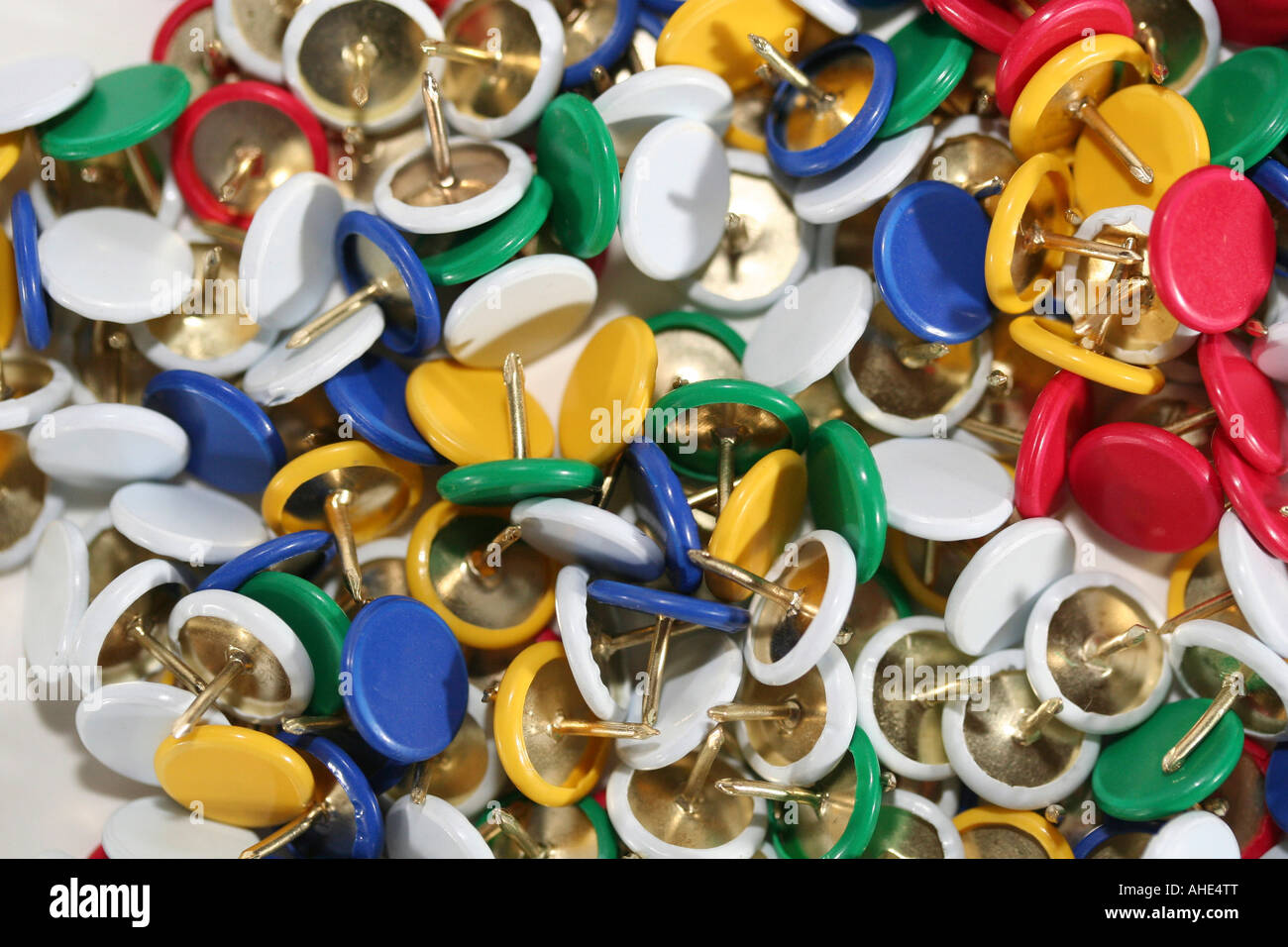 Push pins background Stock Photo - Alamy