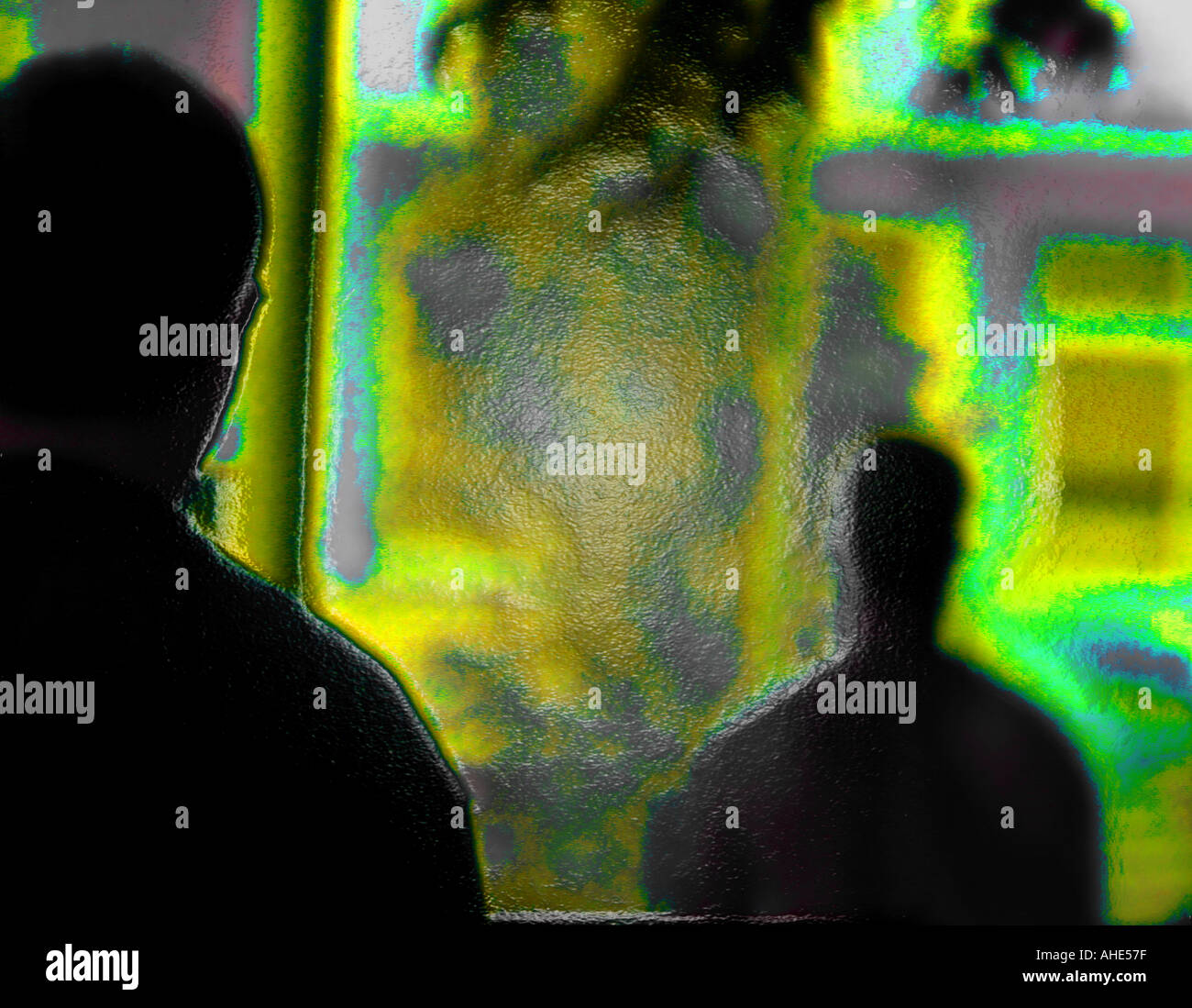 Silhouette of being following another person Stock Photo - Alamy