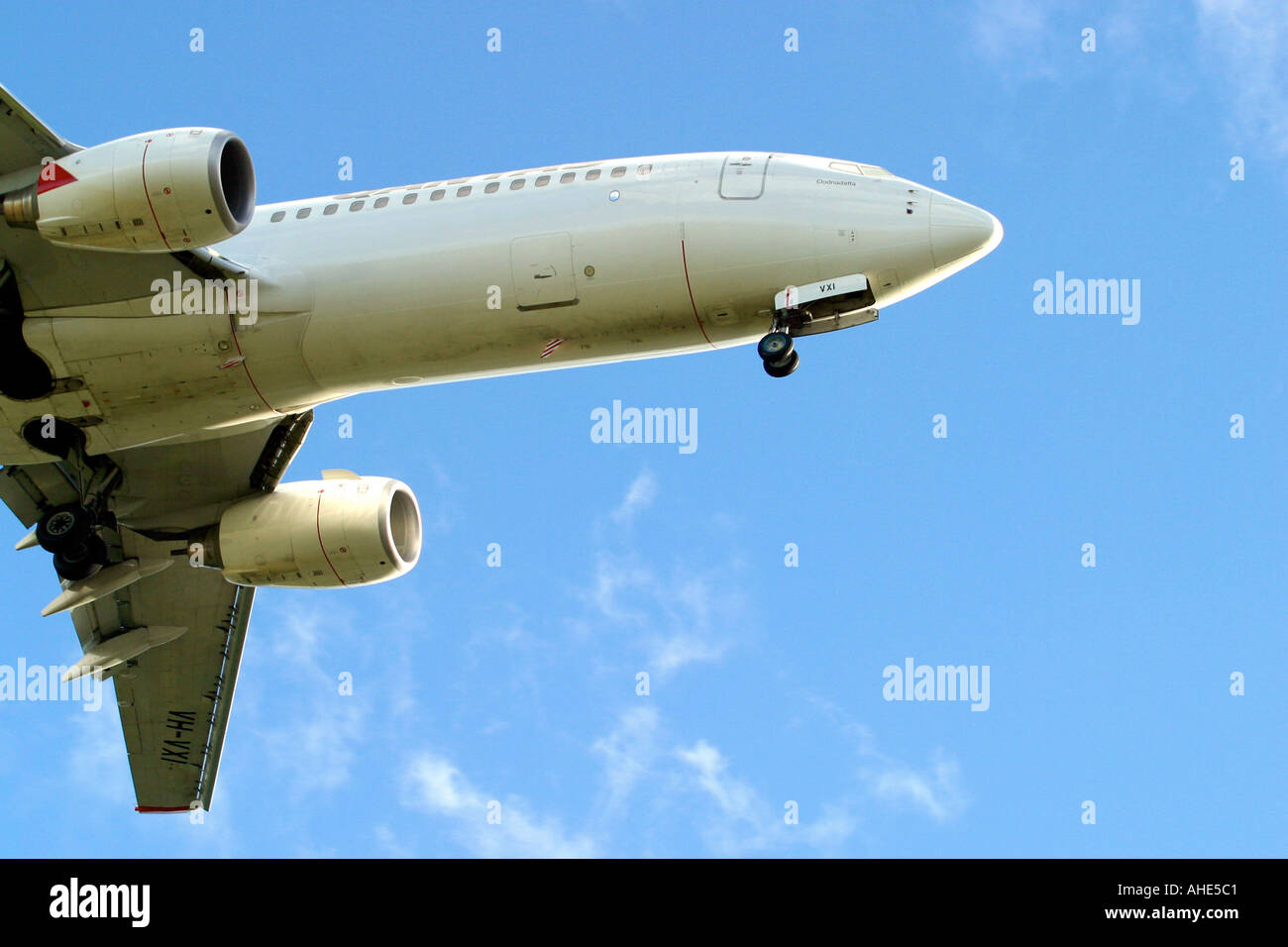The under belly of an aircraft Stock Photo - Alamy